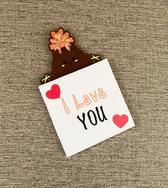 Volcano Finger Puppet Valentine's Card – Petal and Pocket Predictions